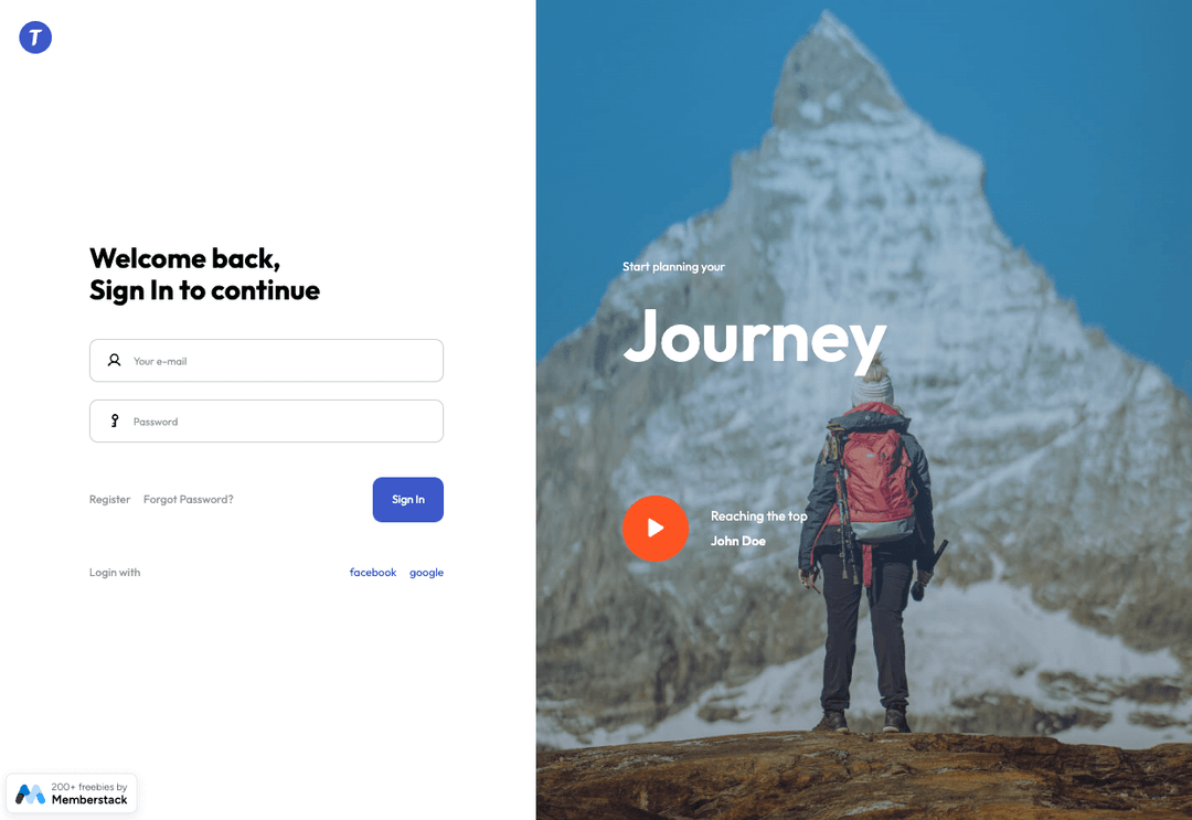 Modern Login Form | Free Webflow Component Modern Login Form | Free Webflow Component